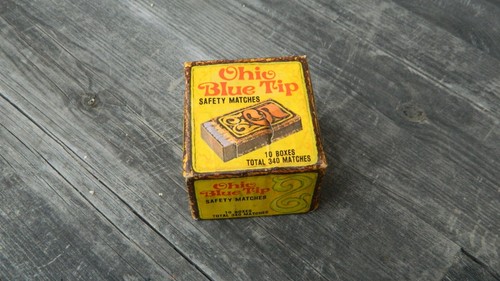 10x Vintage 1970 OHIO BLUE TIP Safety WOODEN Matches NUMBER 5 Series ...