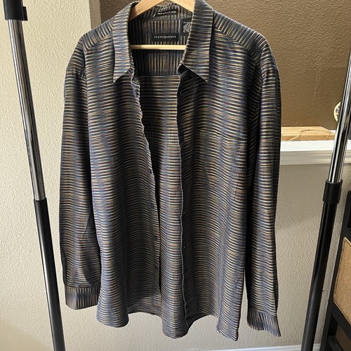Jhane Barnes Button Down Shirt Mens XL Multicolor Patterned Geometric ...