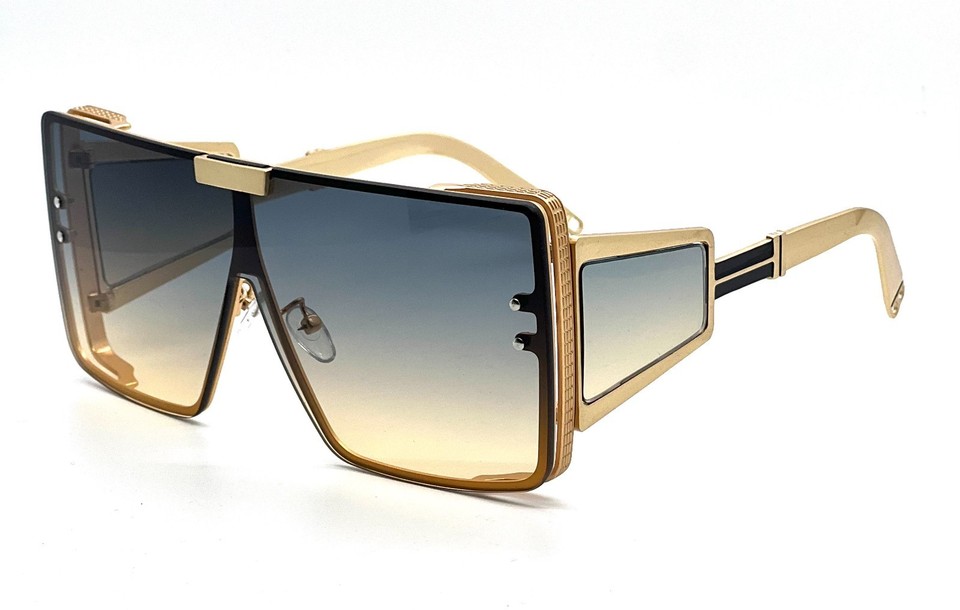 Men Women Sunglasses Designer Single Lens Oversized Large Shades Square ...