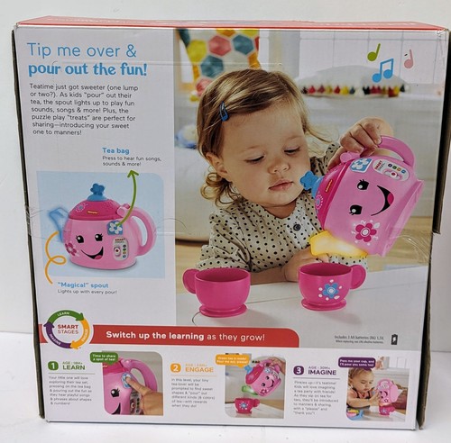 Fisher-Price Laugh & Learn Sweet Manners Tea Set with Lights & Sounds ...