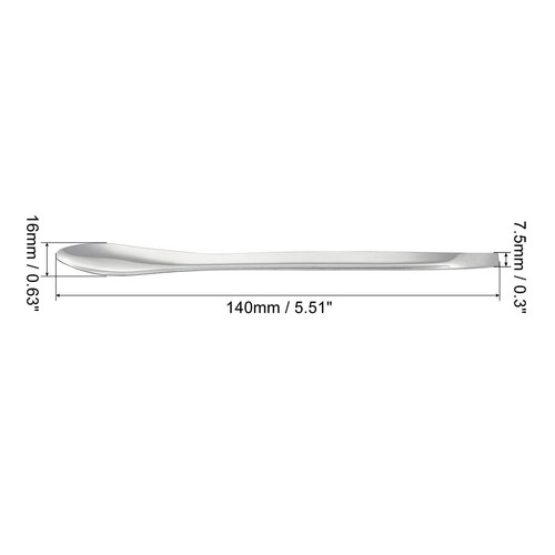 15Pcs 5.51" Silver 201 Stainless Steel Micro Lab Spoons for Powders ...