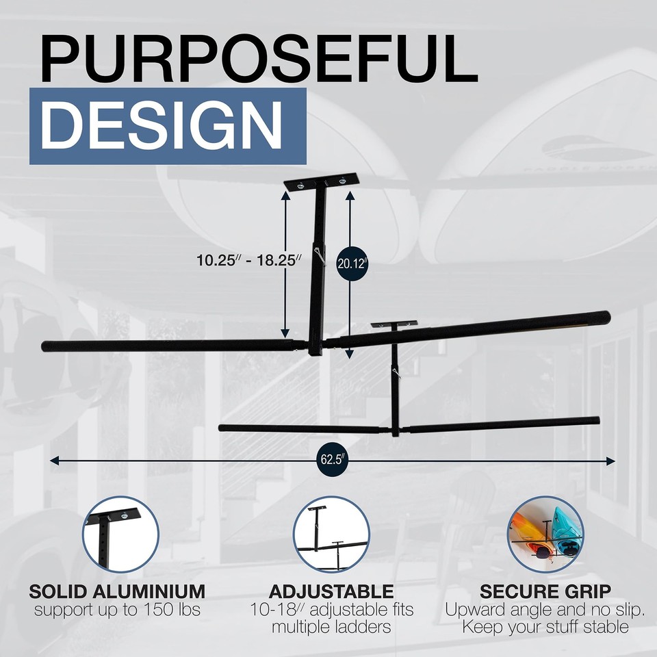 2 Kayak Ceiling Rack – Hi Port 2 Garage Ceiling Kayak Hanger ...