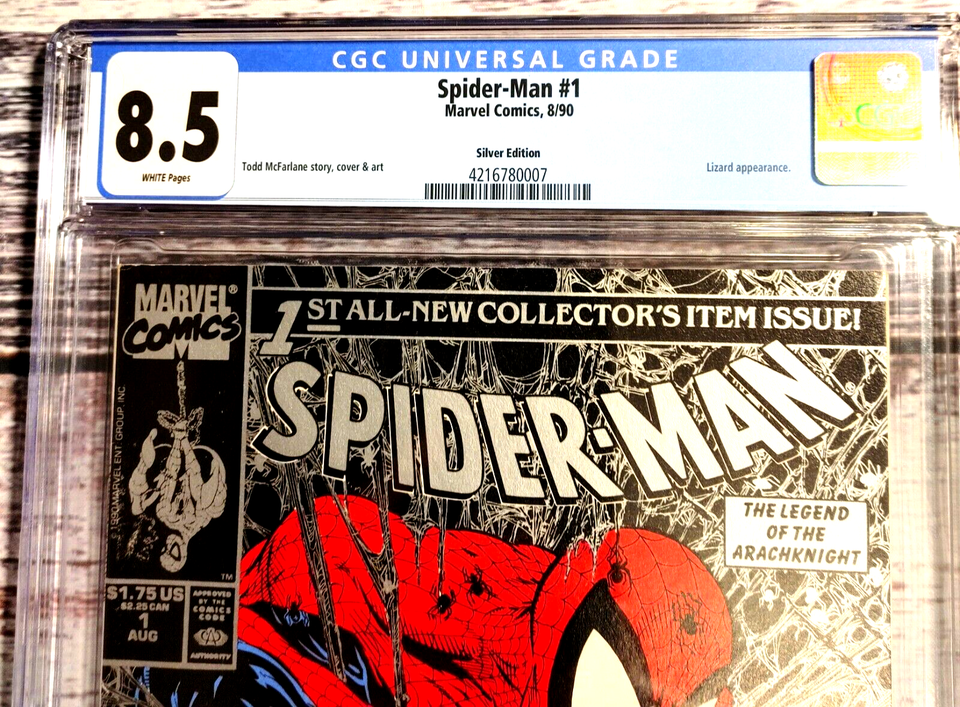 Spider-Man Lot of 3 CGC Graded # 1's Silver Edition. 1990 Marvel Comics ...