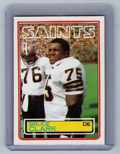1983 Topps Bruce Clark #111 New Orleans Saints Rookie NFL Football ...
