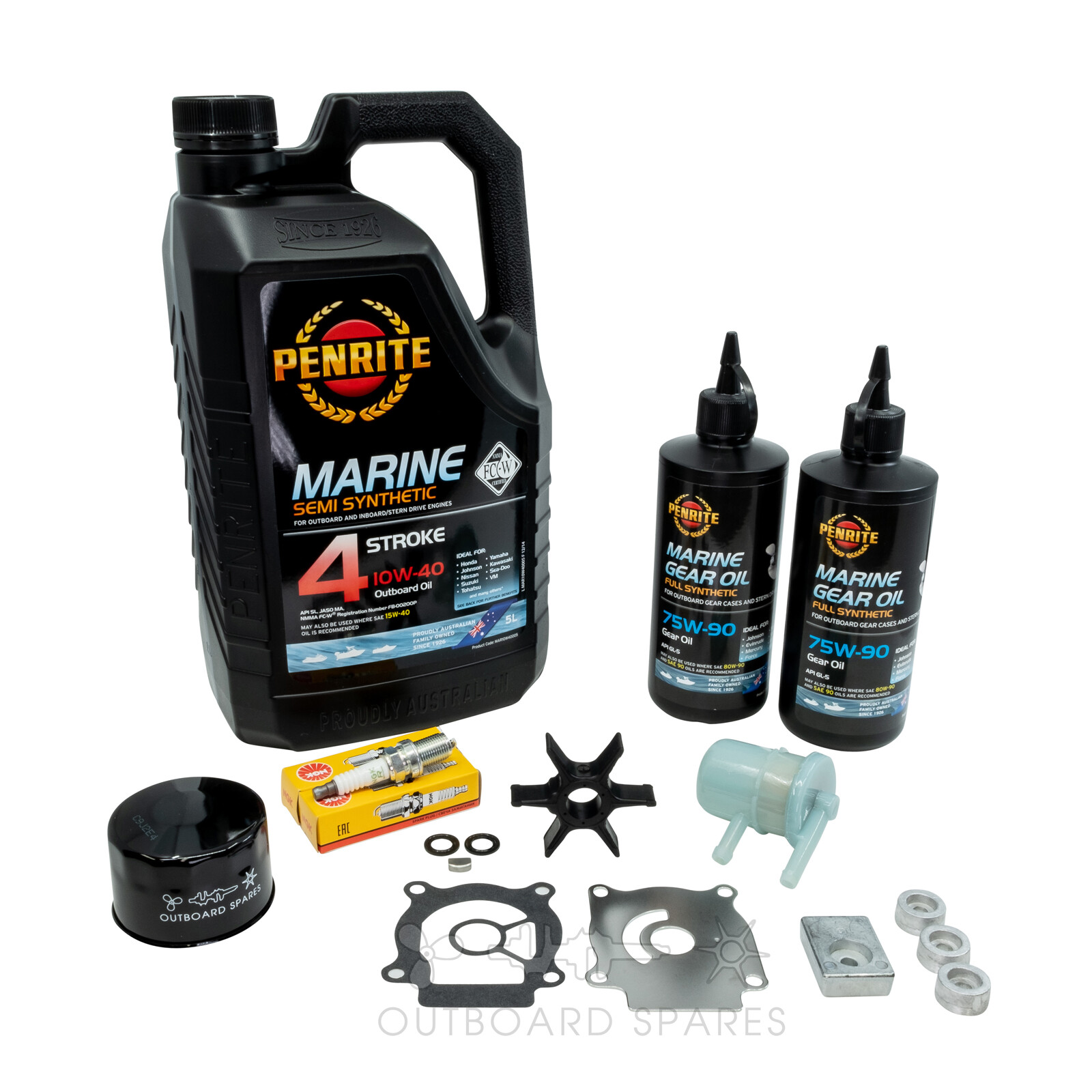 Suzuki Annual Service Kit with Anodes & Oils for DF40-50hp 4 Stroke ...