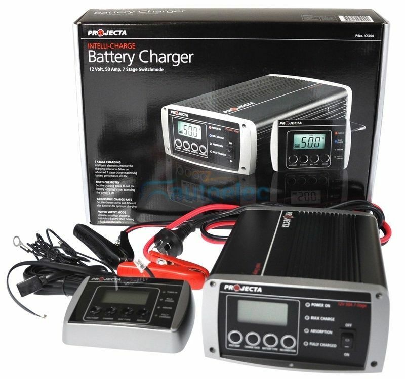 Projecta Ic5000 50A 50Amp Battery Charger Agm For Car Marine Deep Cycle ...