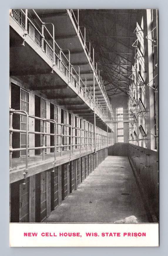 Wisconsin State Prison "New Cell House" Antique Penitentiary ...