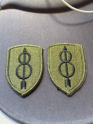 US ARMY 8TH INFANTRY DIVISION OD SUBDUED PATCH (1980's NOS) BDU ORG VTG MILITARY | eBay