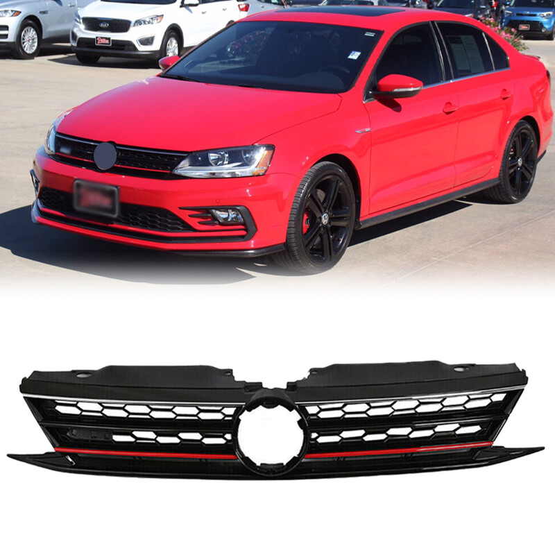 Fit 2015 2016 2017 Volkswagen Jetta GLI Front Upper Grille Honeycomb w ...