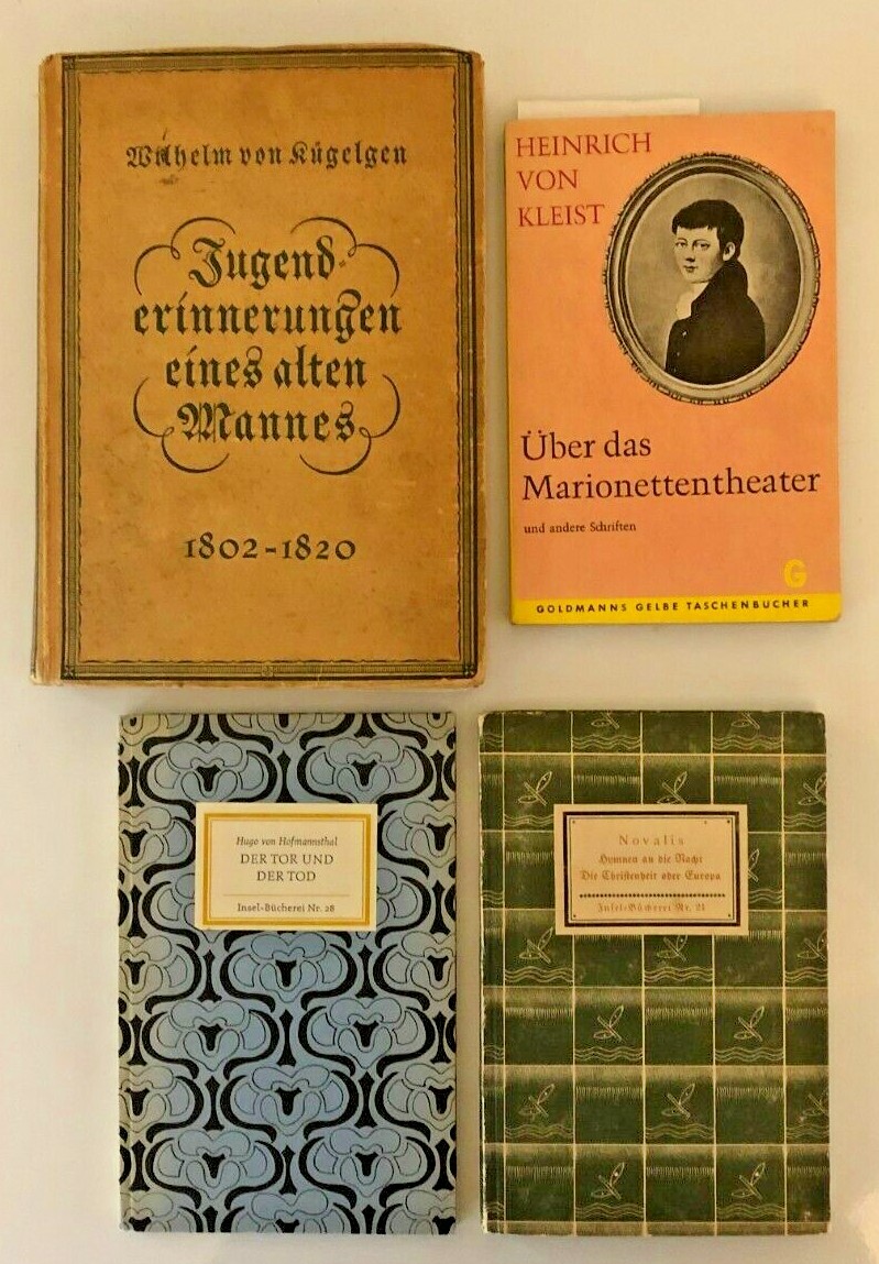4 German Books: Hugo von Hofmannsthal Der Tor Und Der Tod, Wilhelm von ...