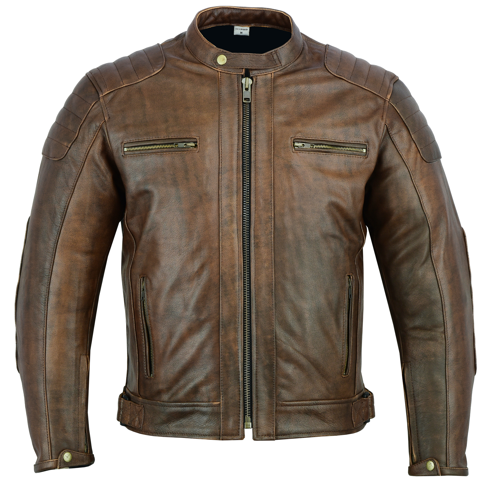 Leather Motorbike Motorcycle Jacket With Genuine CE Protective Biker ...