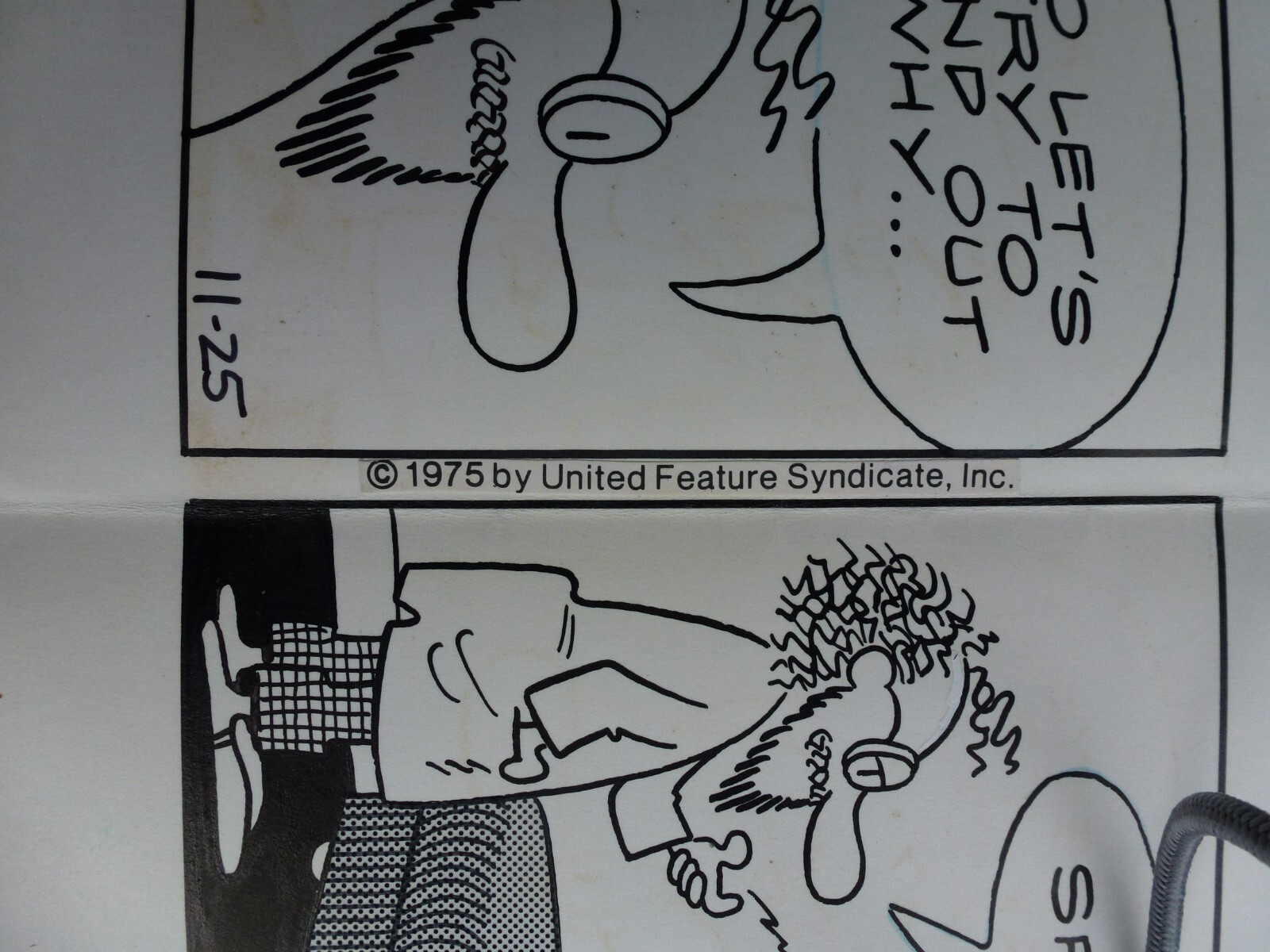 ORIGINAL COMIC STRIP ART DOCTOR SMOCK BY GEORGE LEMONT DAILY COMIC ...