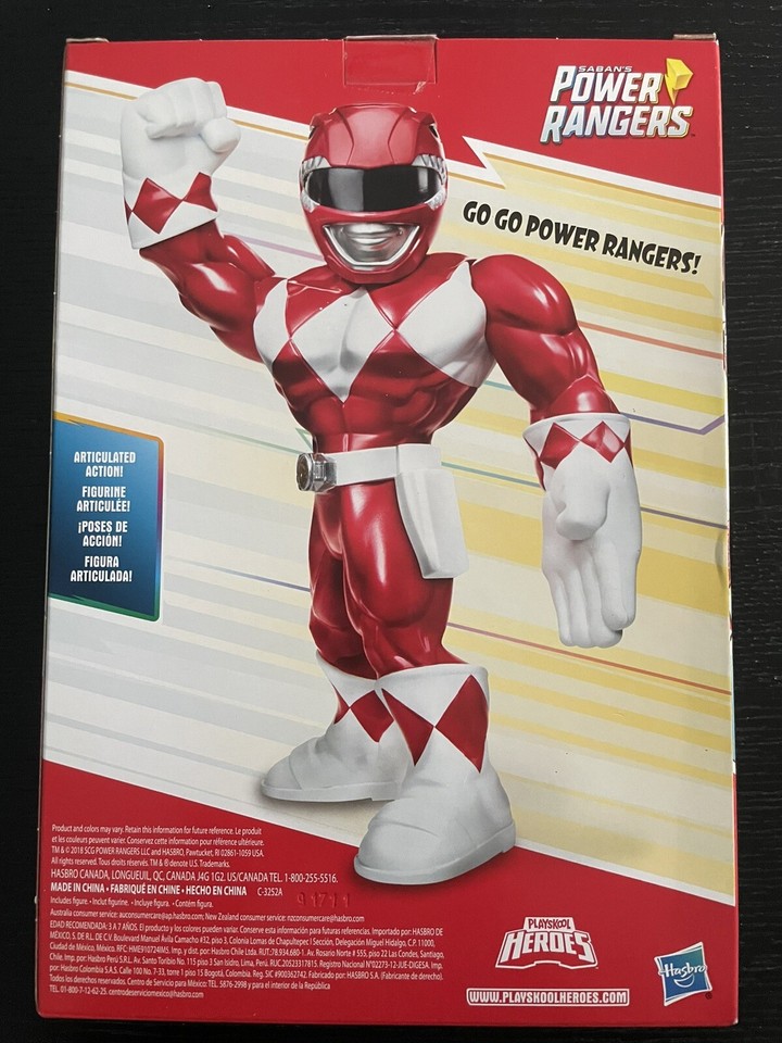 Playskool Heroes Mega Mighties Power Rangers Red Ranger 10" Action ...