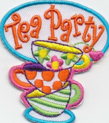 Girl Boy Cub TEA PARTY CUPS mom Fun Patches Crests Badges SCOUT GUIDE ...