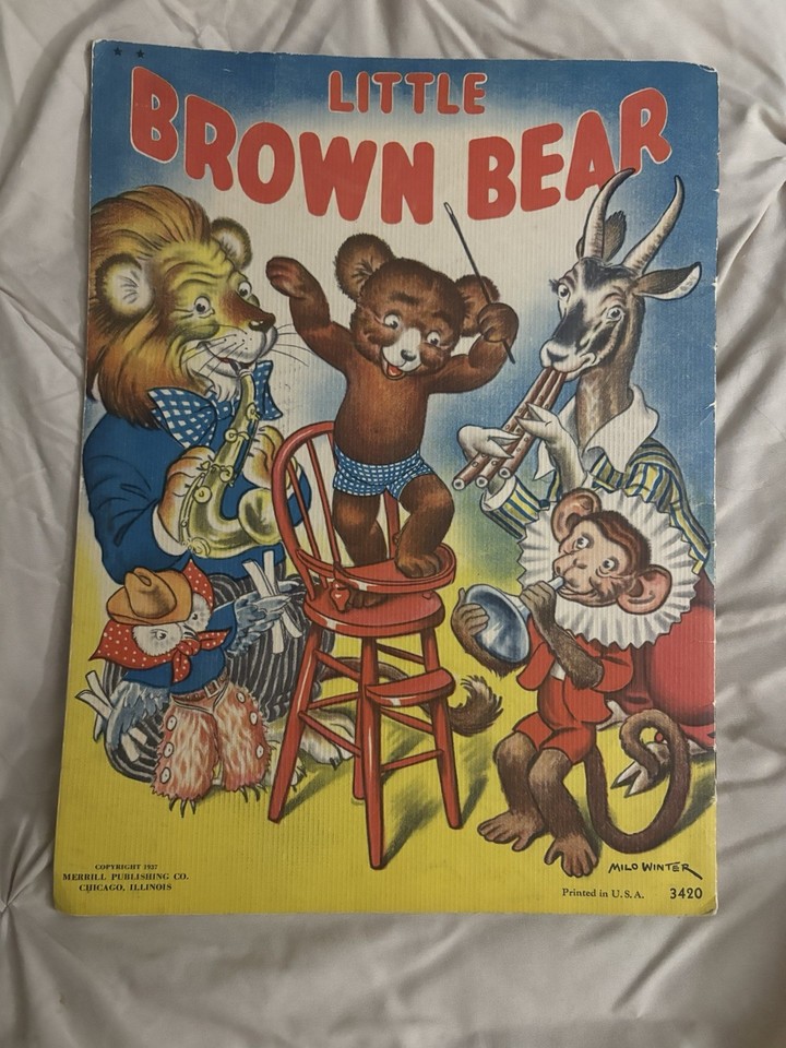 1937 Merrill Books Little Brown Bear | eBay