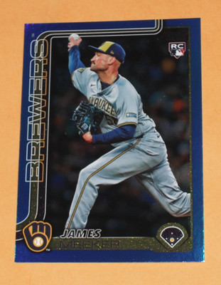 2025 Topps Update James Meeker Blue Rainbow Foil Rookie #US326 Brewers ...