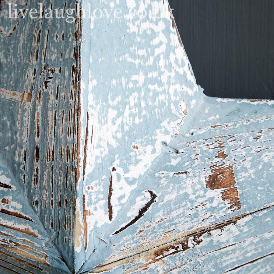 Large 52cm x 52cm Wooden Blue Amish Barn Star Decoration | eBay UK