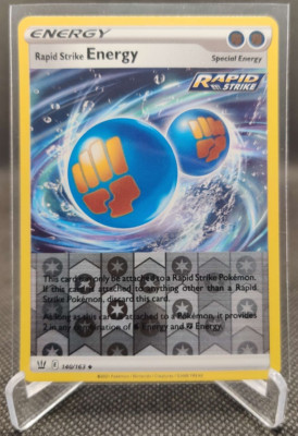 Pokemon TCG Rapid Strike Energy Reverse Holo 140/163 Pokemon Battle ...