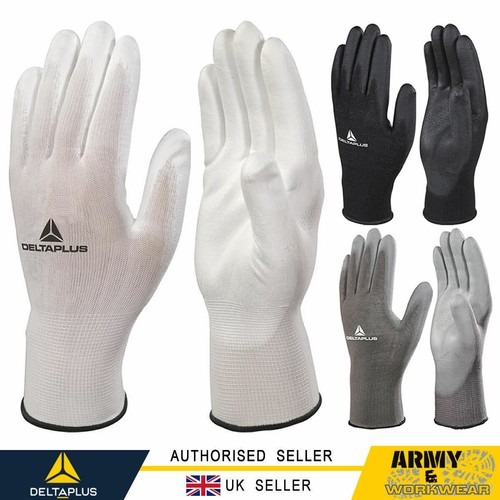 Delta Plus Polyester High-Tech PU Coated Grip Builders Mechanics Work ...