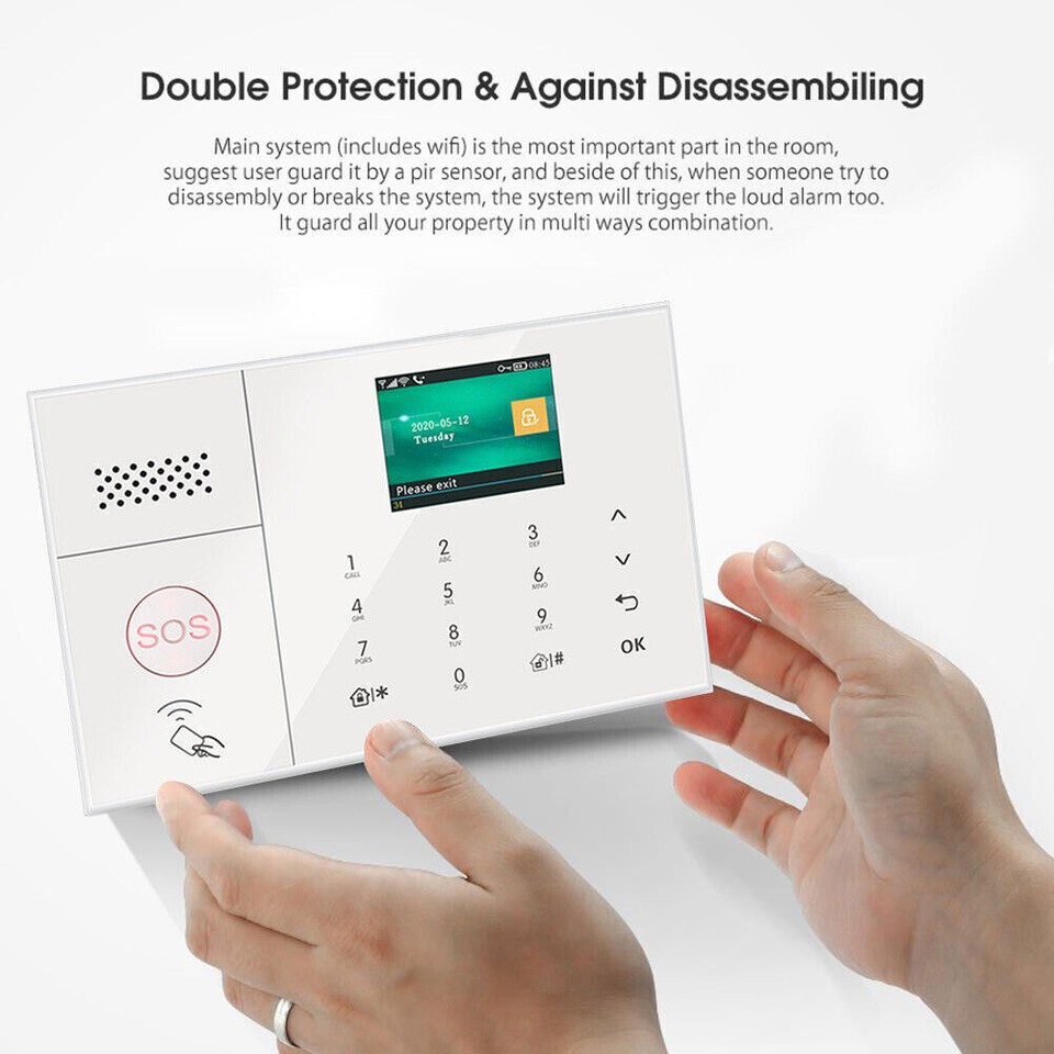 A40 WIFI 4G Internet TUYA APP Wireless Wired Home Security Burglar ...