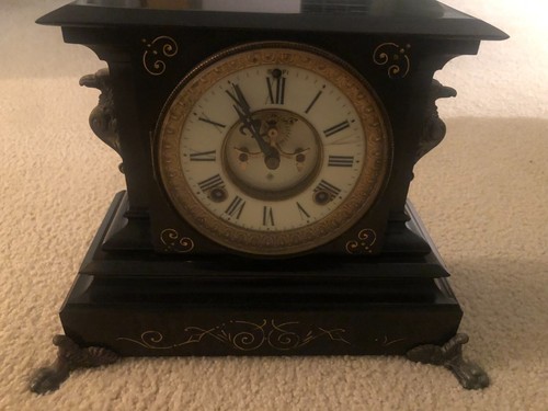 Antique Ansonia "La Duchesse" Cast Iron Mantel Clock | eBay