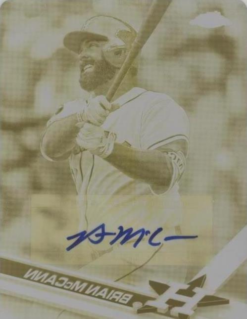 2017 Topps Chrome Update - Brian McCann #HMT56 Printing Plate Yellow ...