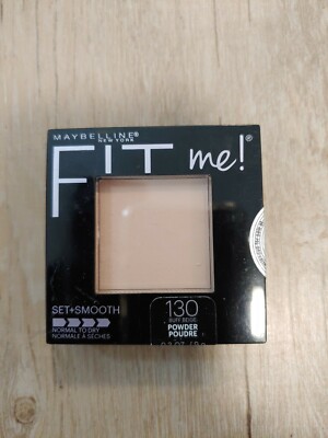 MAYBELLINE Fit Me! Face Powder BUFF BEIGE 130 Set + Smooth Normal To ...