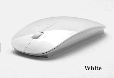 WHITE USB WIRELESS MOUSE SCROLL SLIM CORDLESS OPTICAL FOR USE WITH MAC ...
