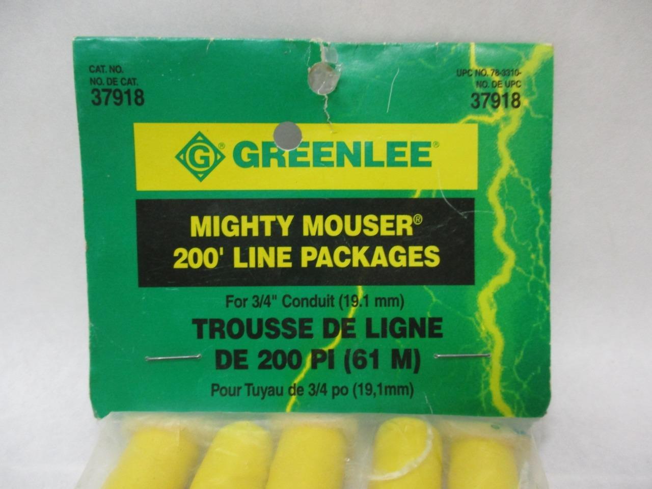 (Pack of 5) Greenlee 37918 Mighty Mouser 200' Line Packages for 3/4 ...