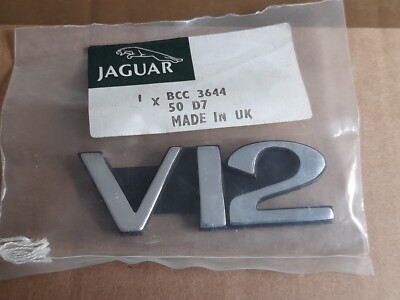 NEW GENUINE JAGUAR V12 BOOT BADGE FOR SERIES 3 XJ12 DAIMLER DOUBLE SIX ...