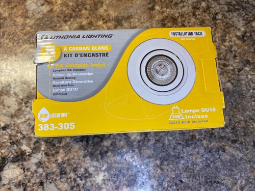 Lithonia Lighting 3 in. GU10 White Gimbal Recessed Kit for sale online ...