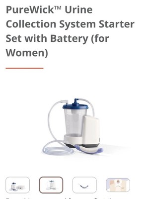 PureWick Dry Dock Urine Collection Sys.W/ Battery, Flex Female External ...