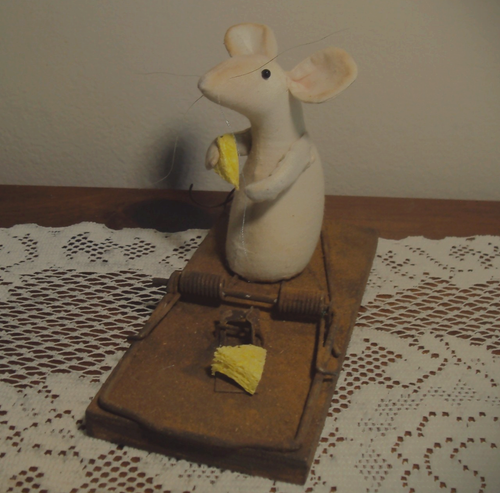 primitive farmhouse folk art country mouse doll mice rat gothic rat ...