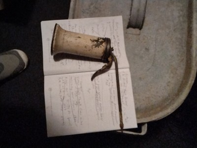 Vintage Eagle finger pump oil can oiler with bell bottom, USA ...