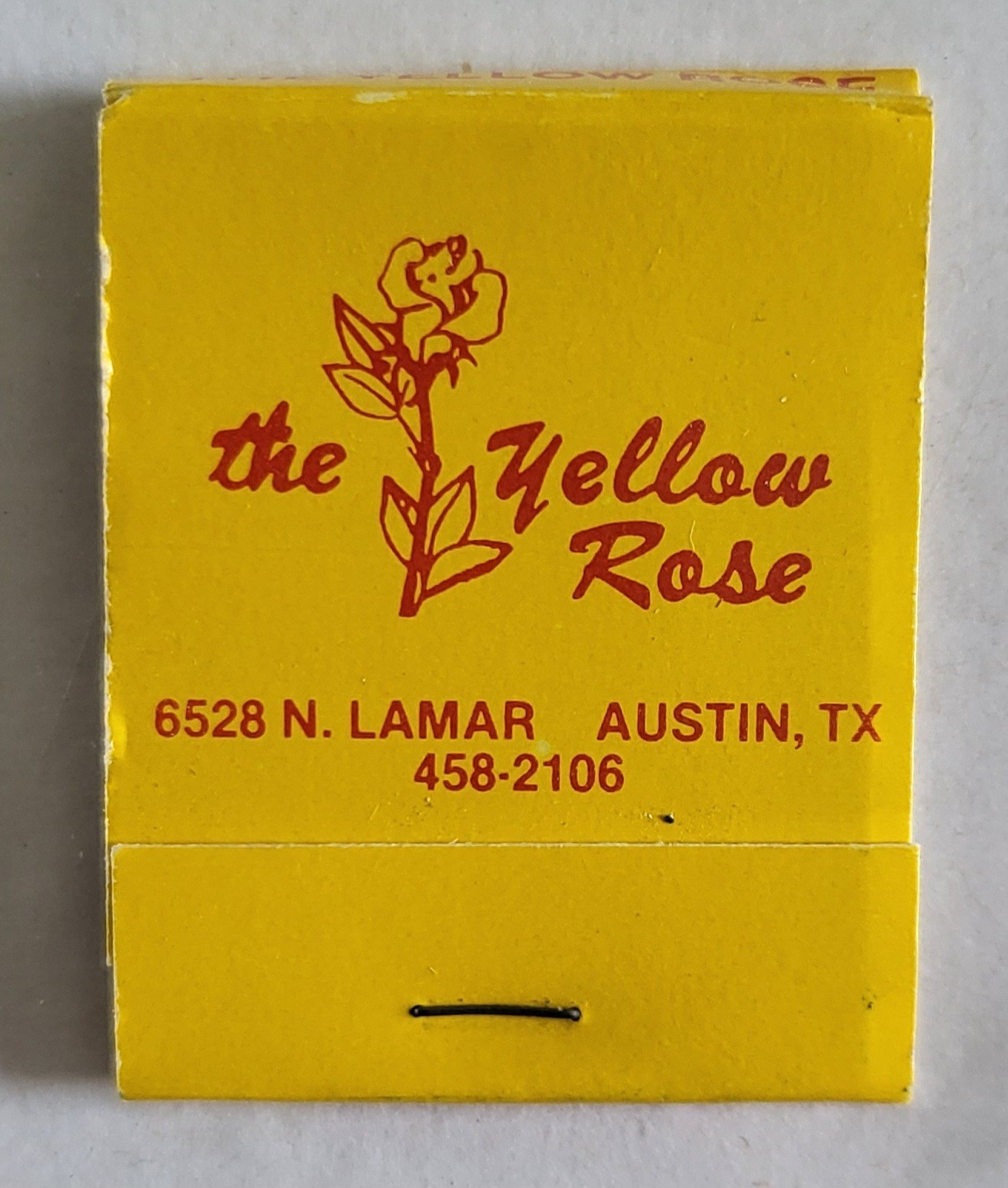 Vintage Unstruck Matchbook....The Yellow Rose Cabaret of Austin, Texas ...