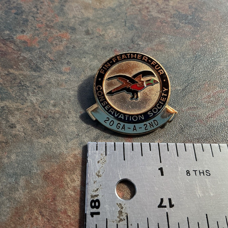 Fur Fin & Feather Conservation Society 20GA-A-2nd Enamel Pin | eBay UK