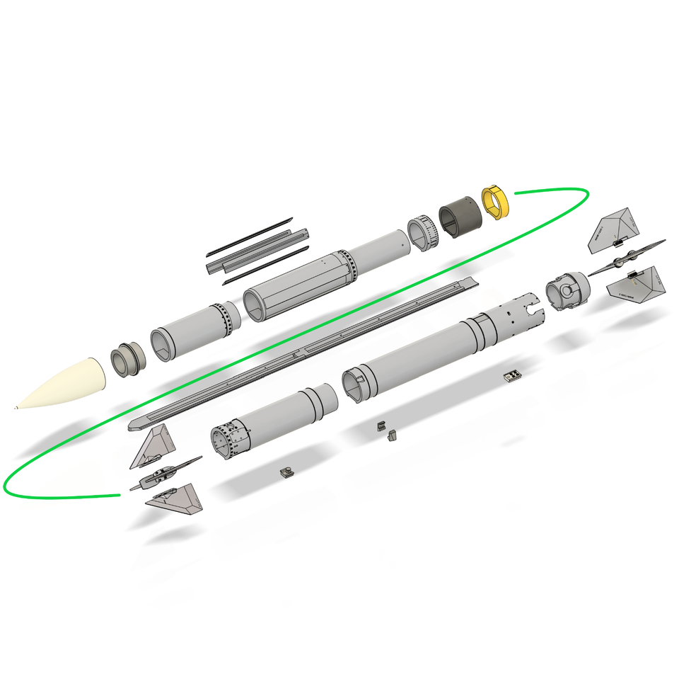 3d printed AIM-120 C/D AMRAAM Missile Model – Scale Replica Display ...