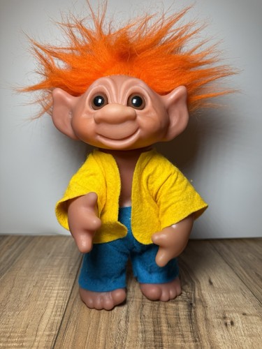 Vintage Thomas Dam 1977 Troll Orange Hair Pointed Ears Denmark 9inch | eBay