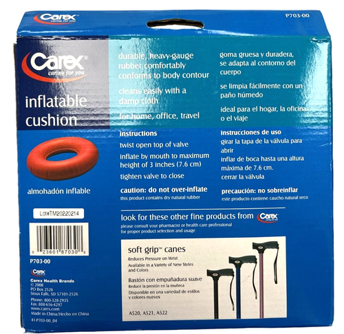 CAREX Seat Cushion Inflatable RUBBER Seat "Donut" | eBay