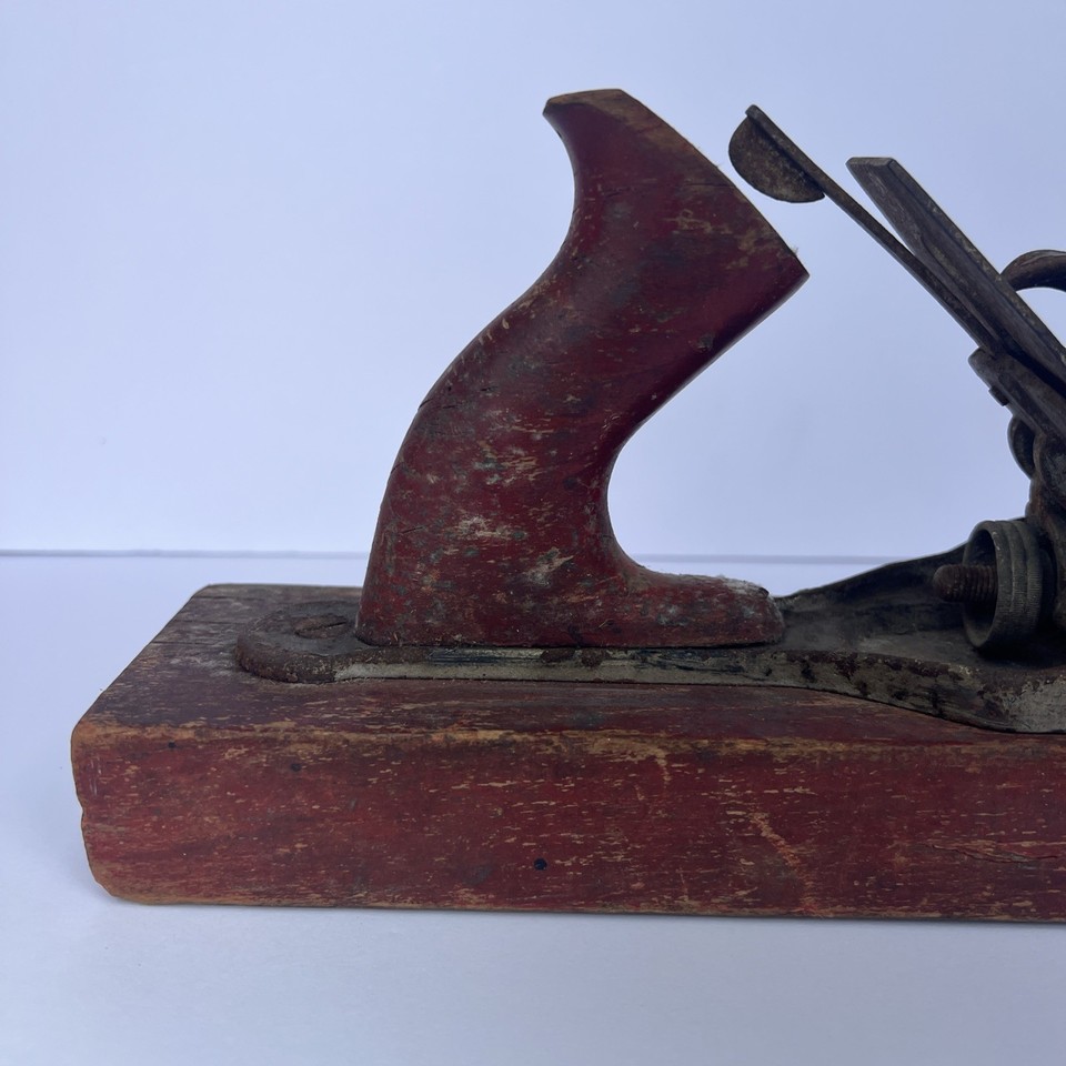 Antique Stanley No 27 Wooden Hand Plane 15” Carpenter Tool Primitive ...
