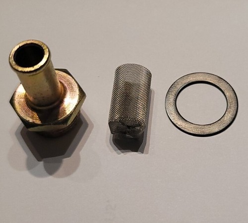 Edelbrock Carburetor Fuel Inlet Fitting 1497; Gold Iridite 3/8" Hose to ...