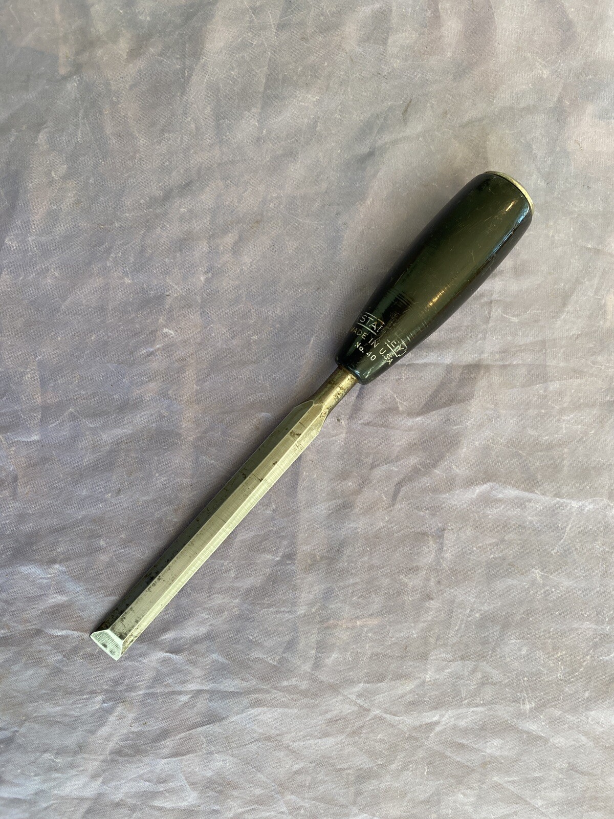 VINTAGE STANLEY NO 40 1/2” WIDE BEVEL SIDES EVERLASTING CHISEL - VERY ...