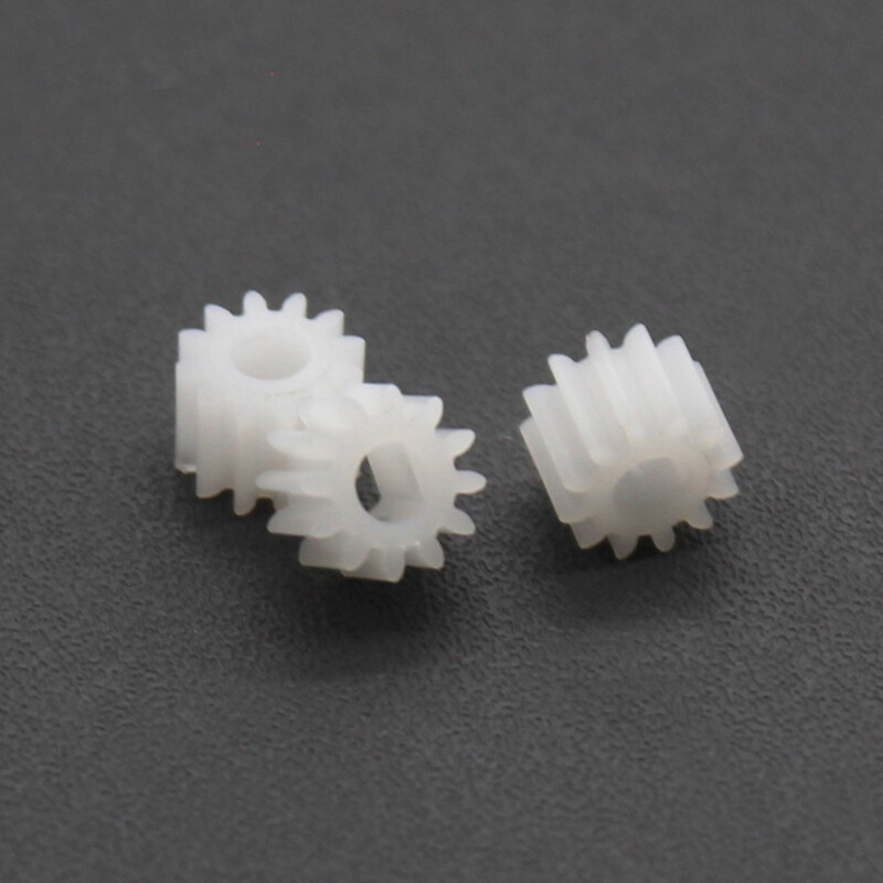 12 Tooth Plastic Gears 3mm D-Hole Motor Shaft Transmission Gears Toy ...