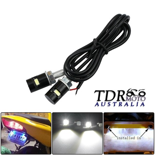 2x LED License Number Plate Light Screw Bolt Bulbs SMD Car Motorcycle ...