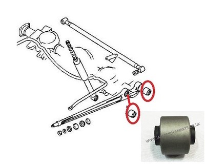 2x Rear of Rear Trailing Arm Bushes For Mitsubishi Pajero/Shogun 2.8TD ...