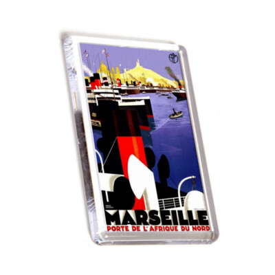 FRIDGE MAGNET - Vintage Travel - Marseille. Porte de l'Afrique du Nord ...