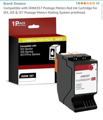 IX357 Red Ink Compatible Cartridge for Quadient | Neopost iX-3/5/7/7PRO ...