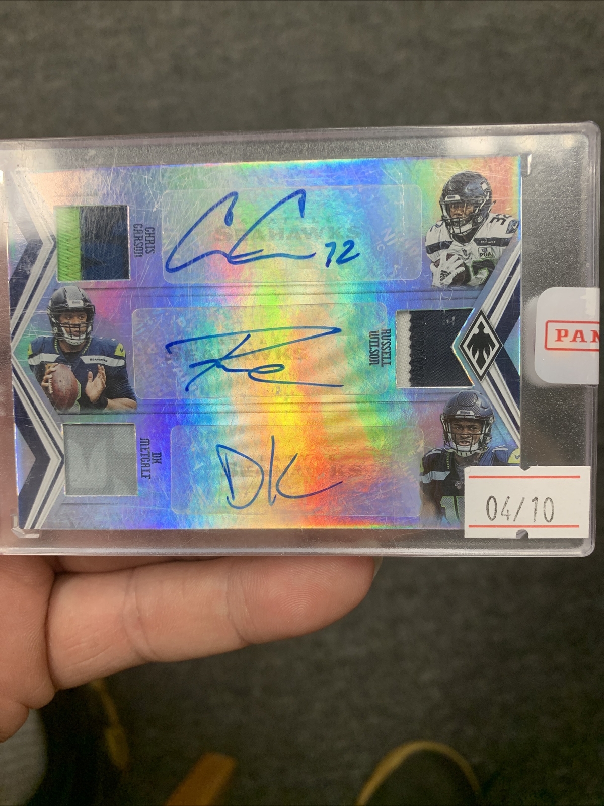 2019 NFL Phoenix Russell Wilson /Chris Carson/DK Metcalf RC Auto Patch ...