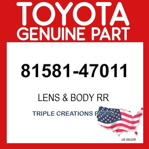 TOYOTA GENUINE 8158147011 LENS & BODY, RR 81581-47011 | eBay