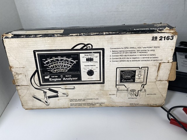 Vintage Sears Craftsman Engine Analyzer 282163 With Manual 161.216300 ...